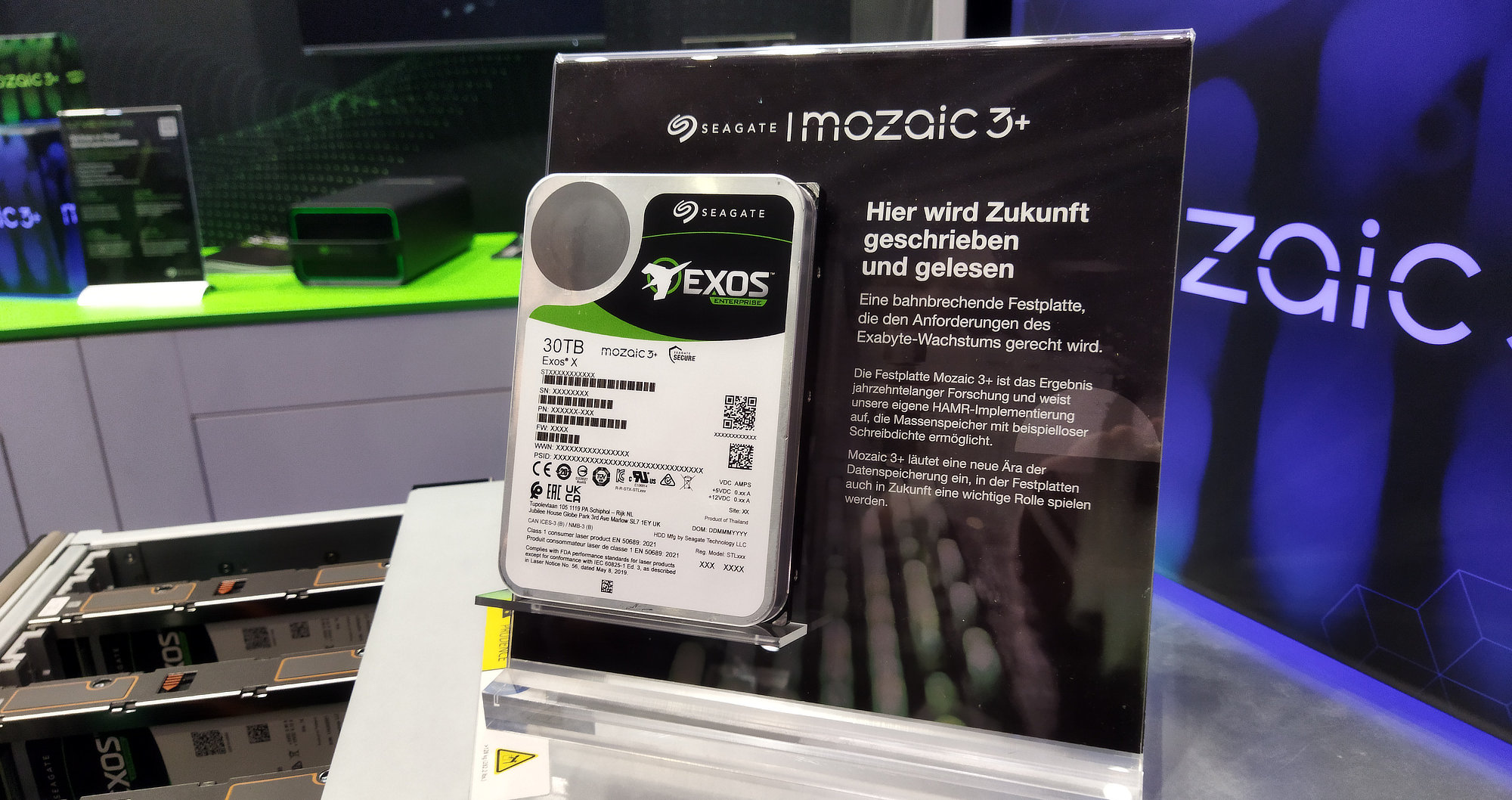 Slashcam News : Seagate Mozaic 3+ hard disks with 30 TB before delivery